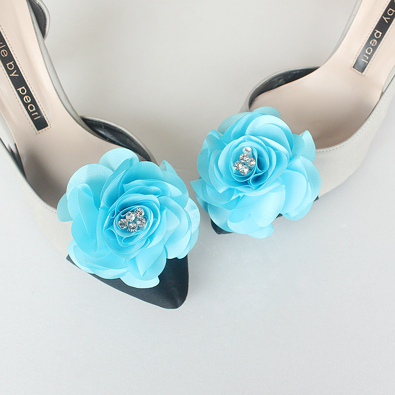 Detachable Babyblue Bridal Shoe Clips,shoe Clips, Baby Blue Wedding ...